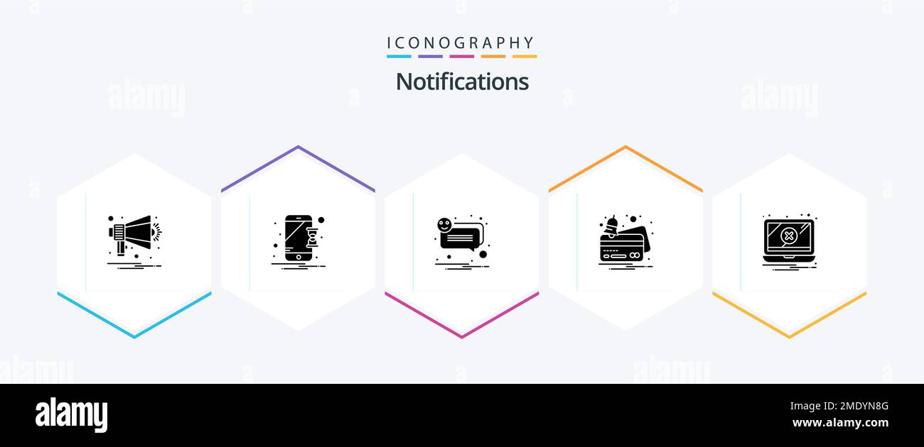 Notifications 25 Glyph icon pack including notification. payment. alert ...