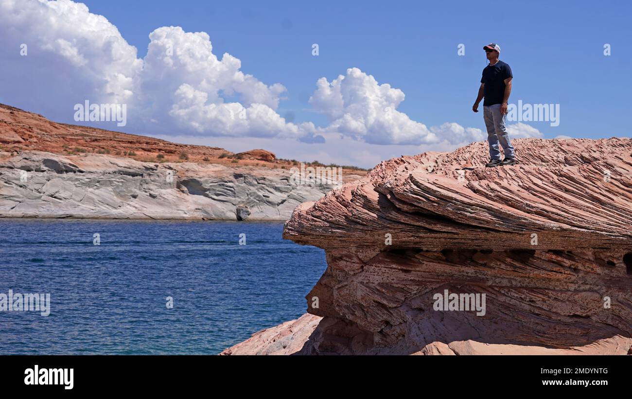 Bill Schneider stands near Antelope Point's public launch ramp off Lake ...