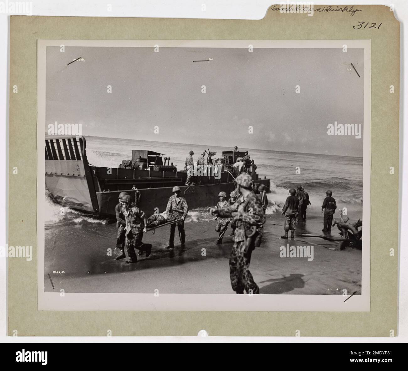 American invaders, wounded shortly after landing at Empress Augusta Bay ...