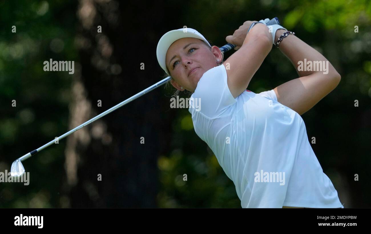 Emily Pedersen, of Denmark, competes during the third round of the ...