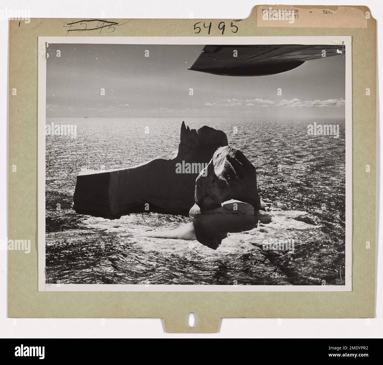 This photograph shows an unusual iceberg, nicknamed 'Frozen Monster ...