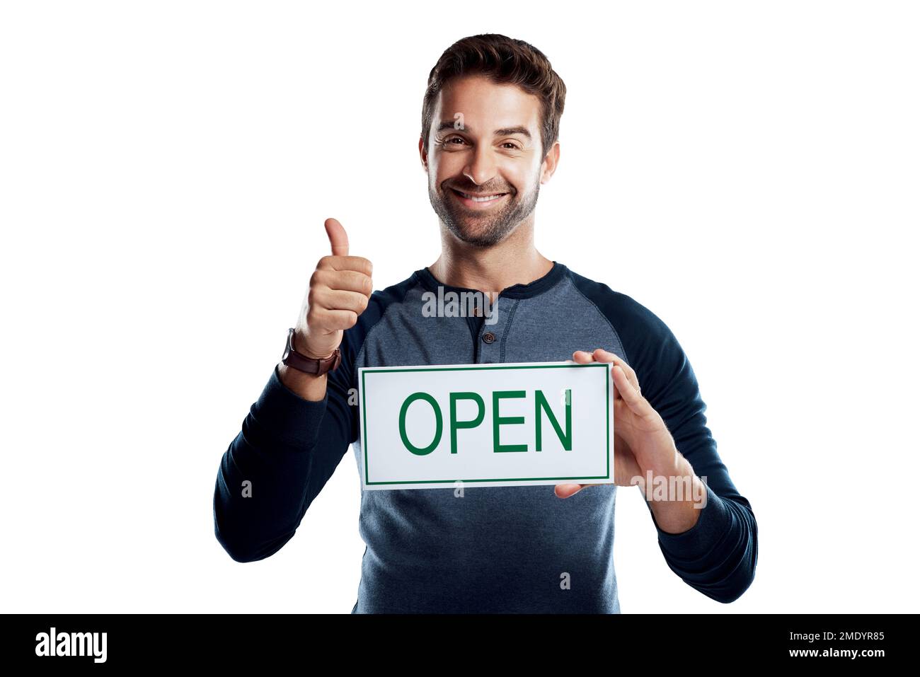 I opened up a business and so can you. Studio portrait of a handsome ...