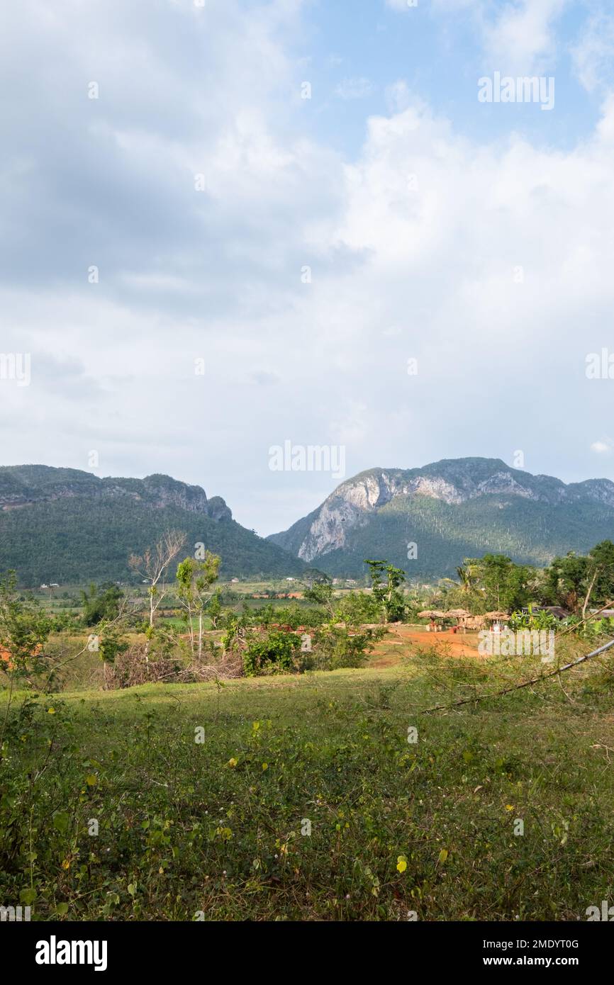 Red, iron-rich soil in the Valle de Palmarito, Viñales, Cuba, with ...