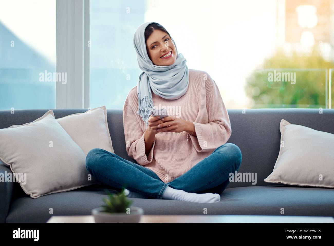 My friends are just a text message away. Full length portrait of an ...