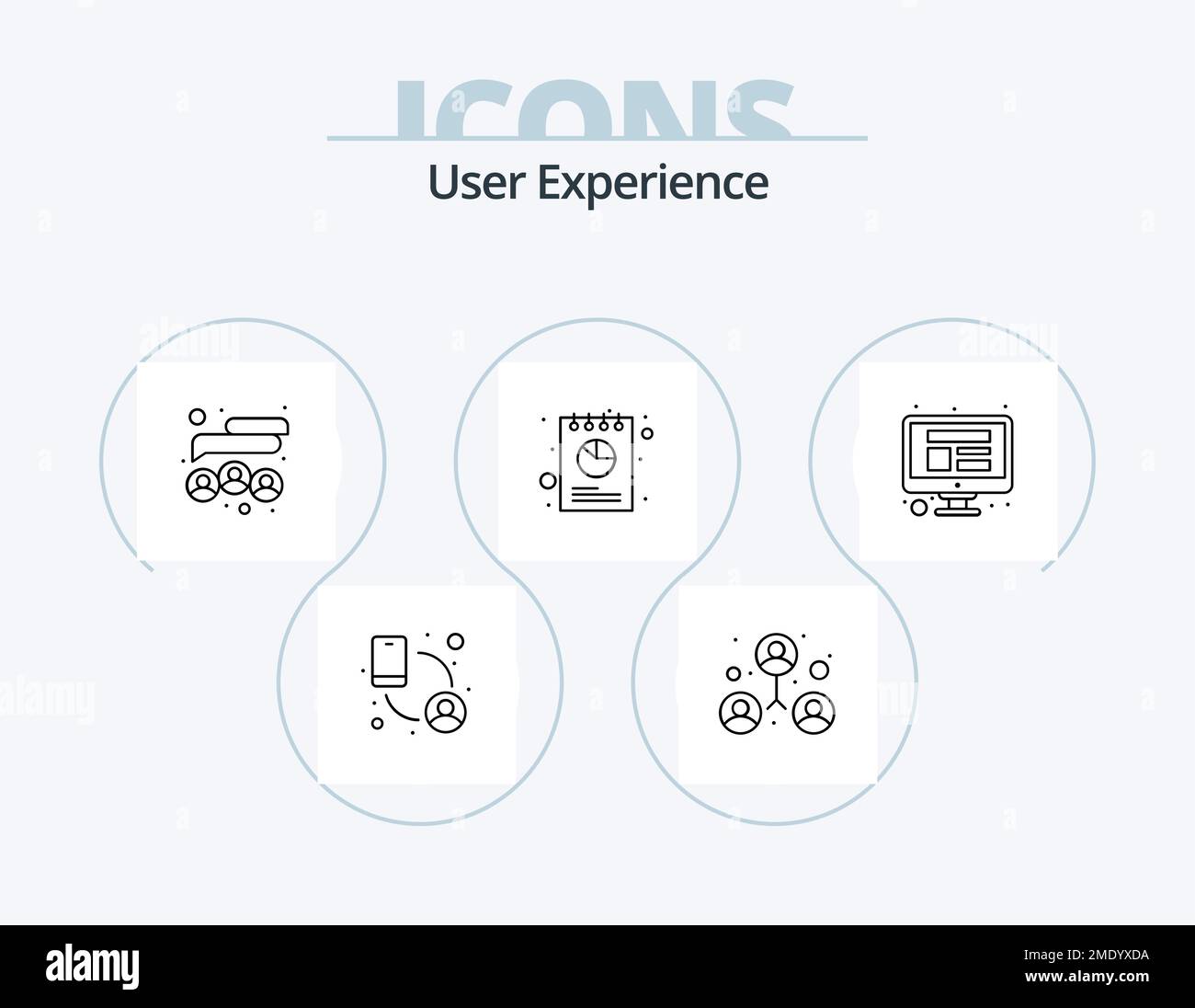 User Experience Line Icon Pack 5 Icon Design. testing. chat. antivirus ...