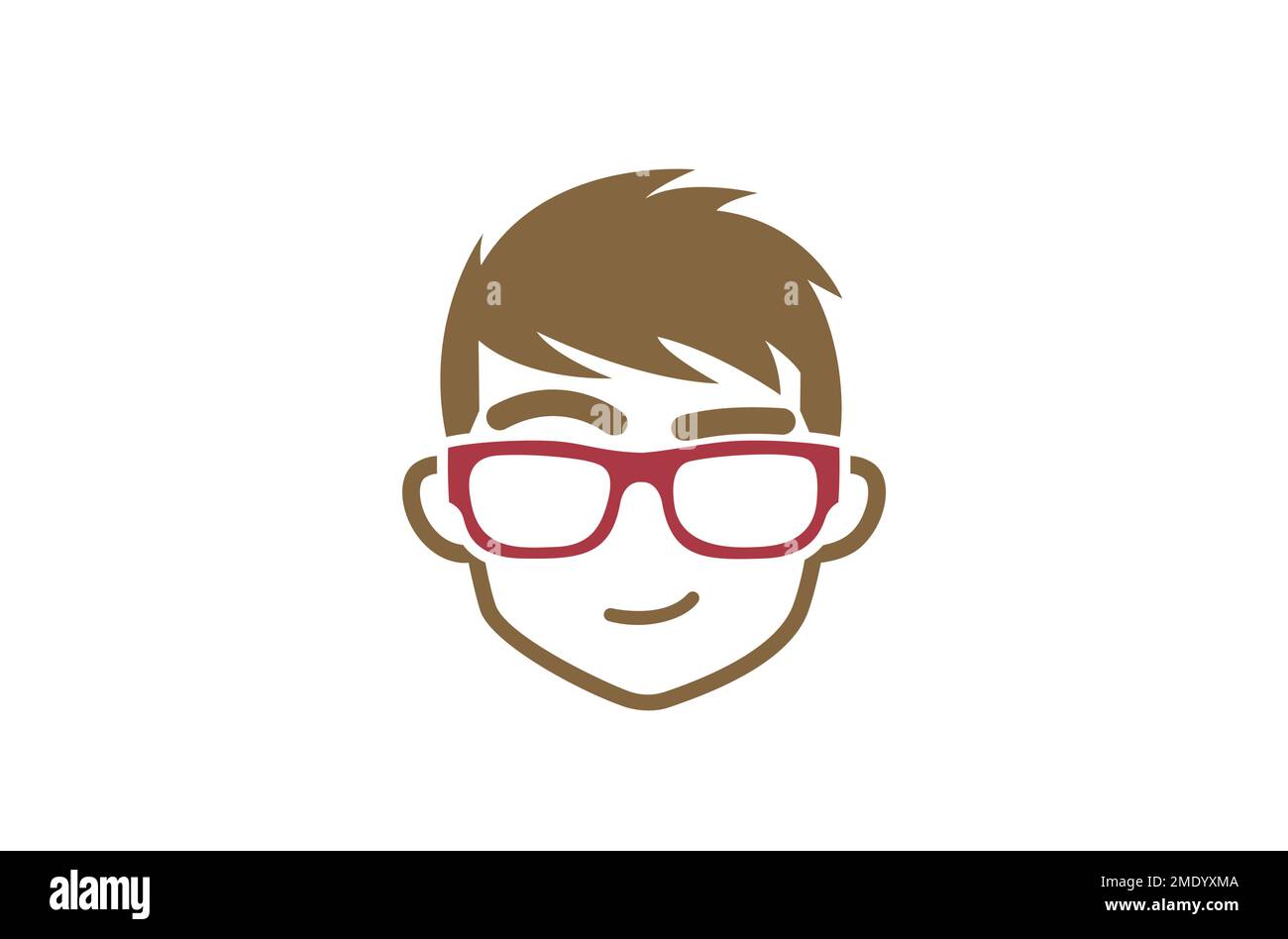 Geek boy Glasses Logo Design Vector Symbol Illustration Stock Vector ...
