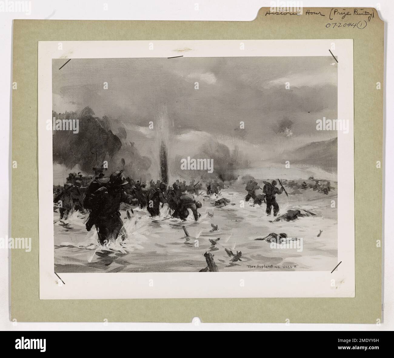 The painting titled 'Historic Hour,' created by Coast Guardsman Tore ...