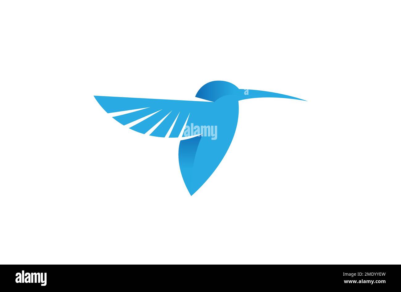 Creative Abstract Blue Hummingbird Logo Vector Symbol Icon Sign ...