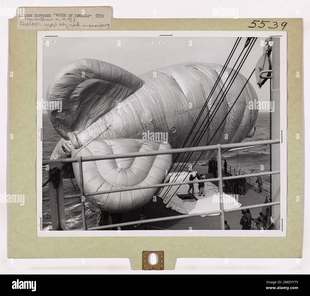 Captive Balloon Supports "Voice of America" Antenna. This image depicts ...