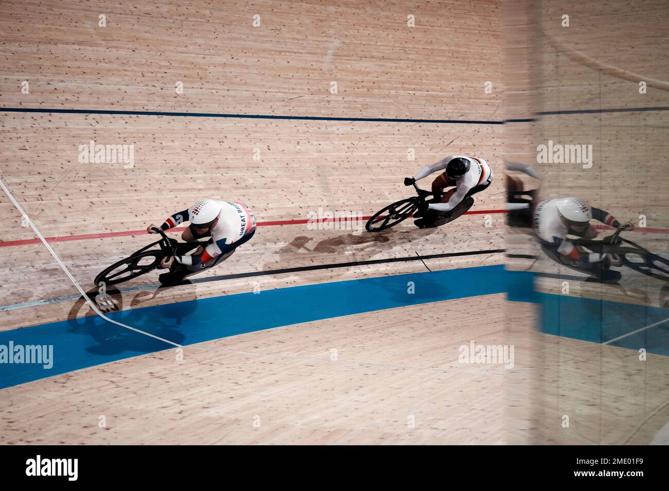 Jack Carlin of Team Great Britain, left, and Maximilian Levy of Team ...
