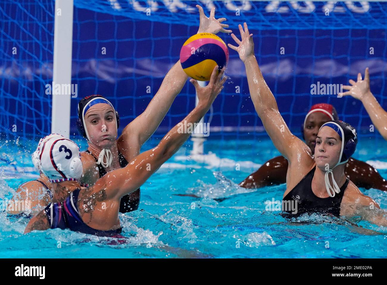 United States' Makenzie Fischer, second from left, and Rachel Fattal ...