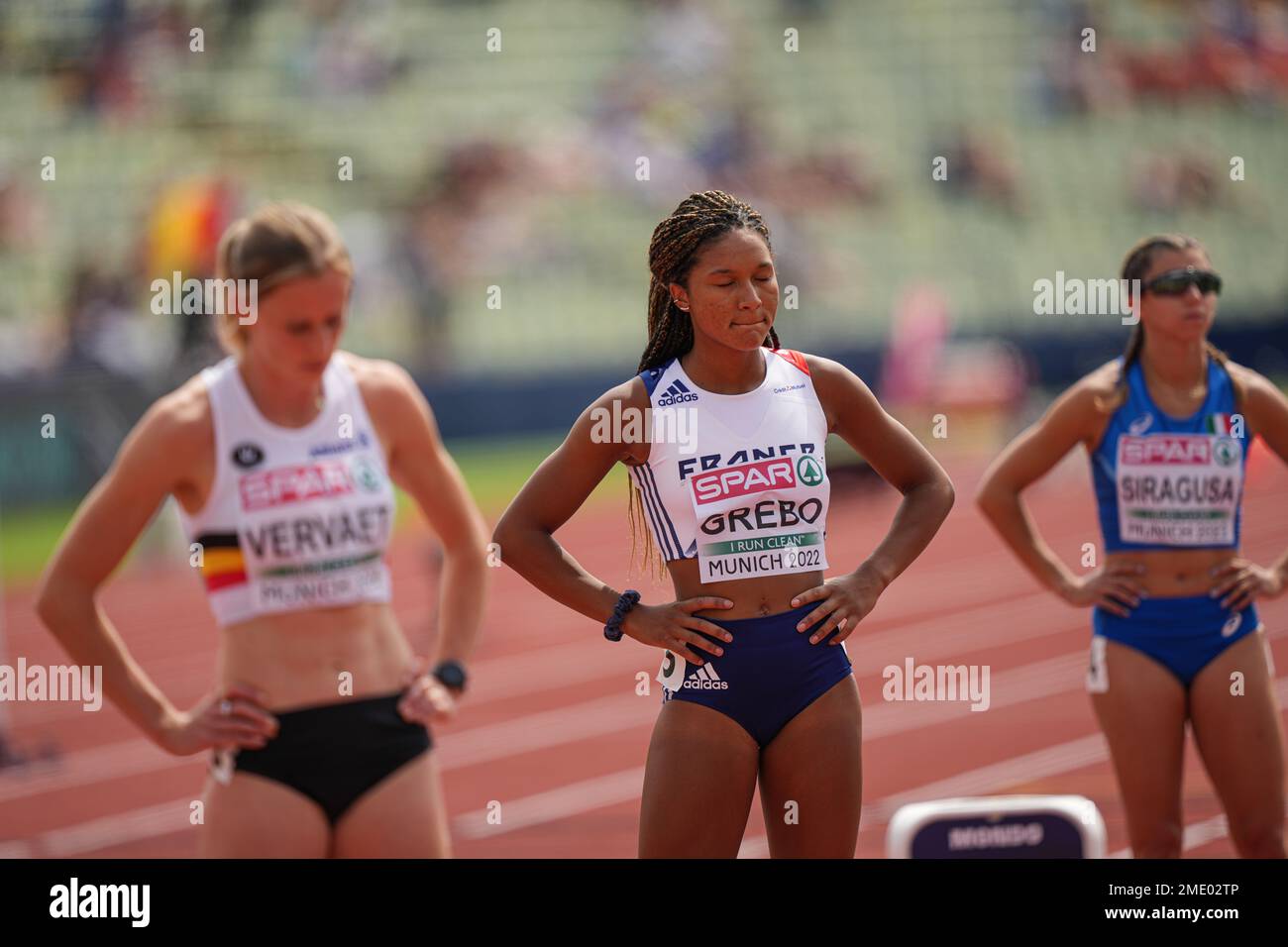 Shana Grebo participating in the 200 meters at the 2022 European ...