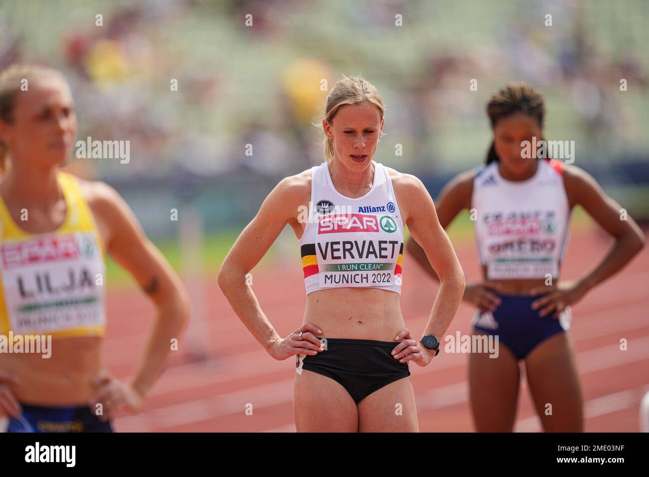 Imke Vervaet participating in the 200 meters at the 2022 European ...