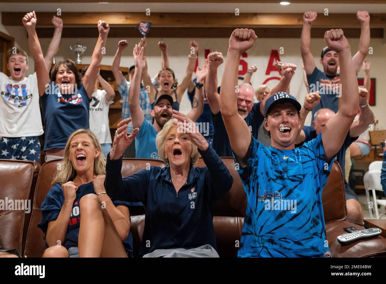 Cousin Haley Crouser, left, grandmother Marie Crouser, center, and ...