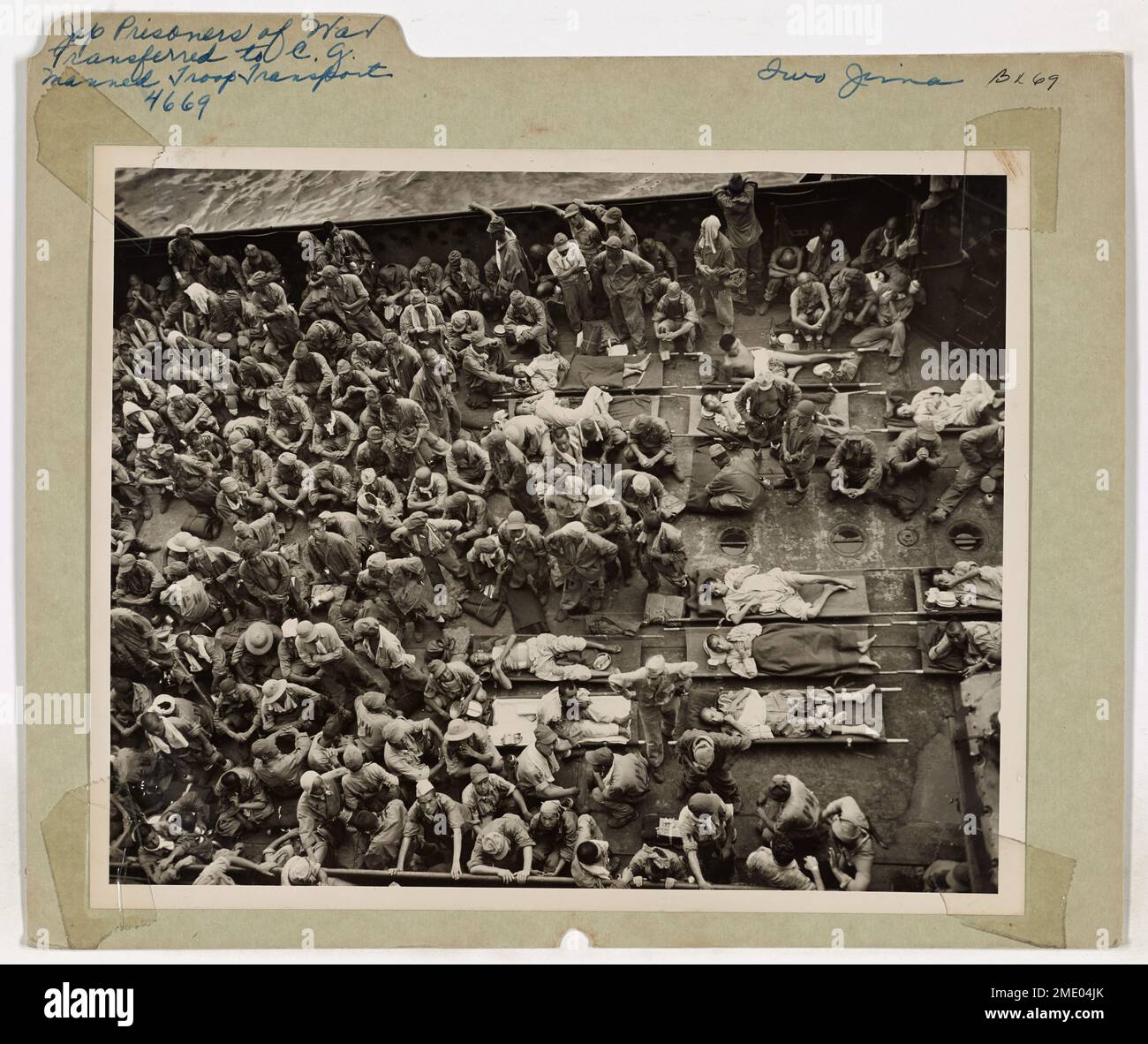 Japanese prisoners of war, captured at Iwo Jima and Guam, are ...