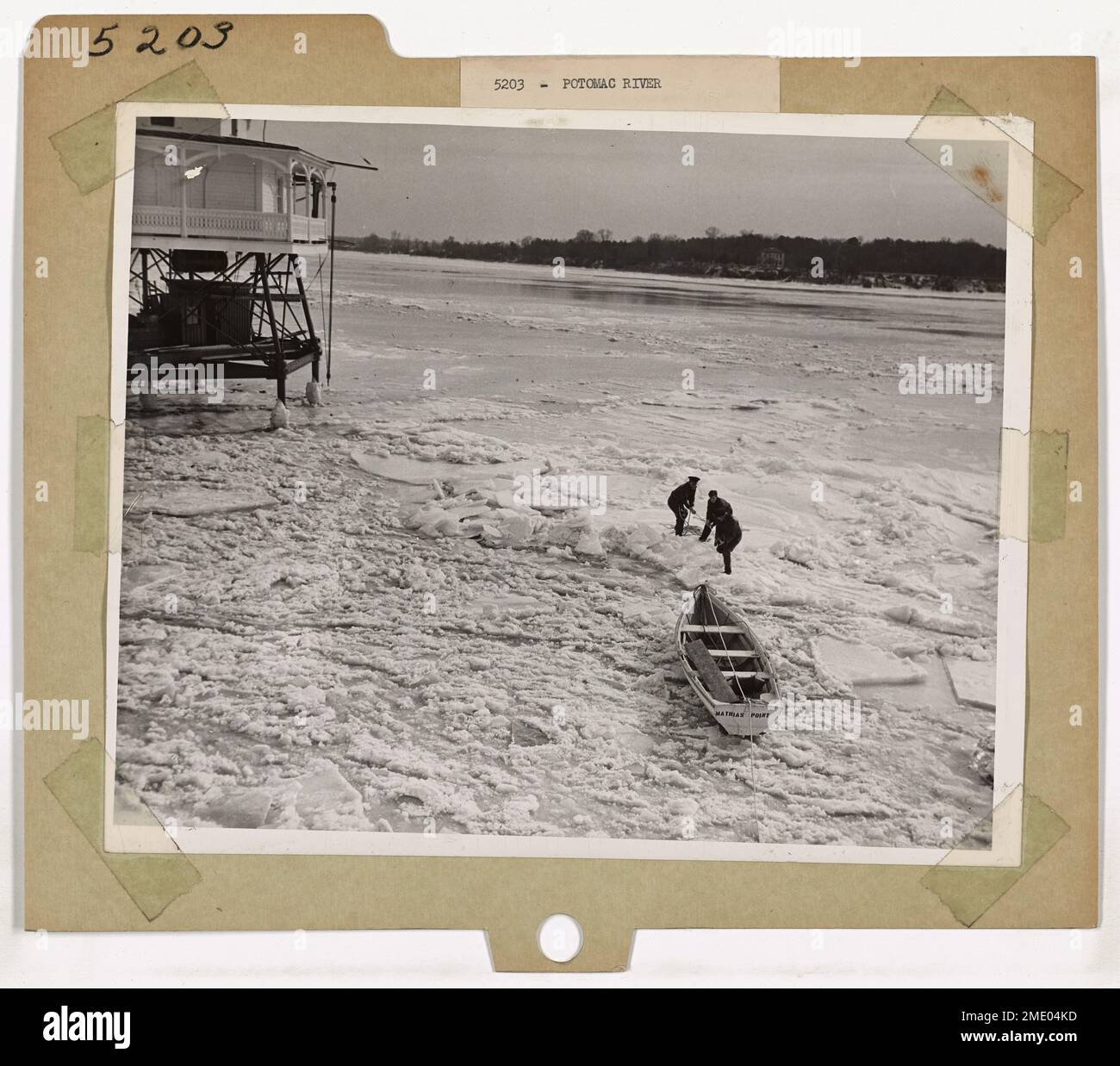 In March 1948, light keepers at Mathias Point Lighthouse on the Potomac ...