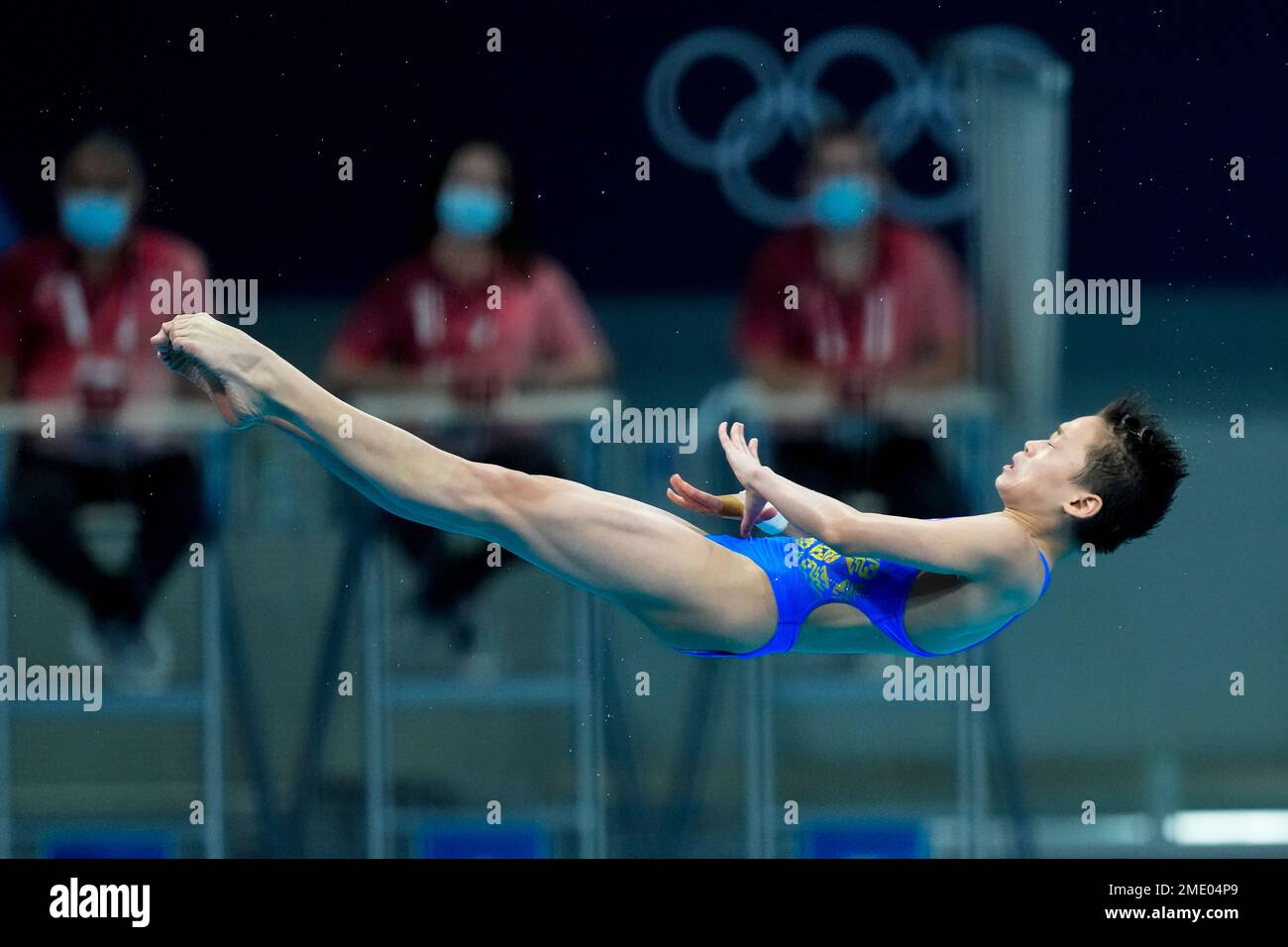 Hongchan Quan of China competes in women's diving 10m platform ...