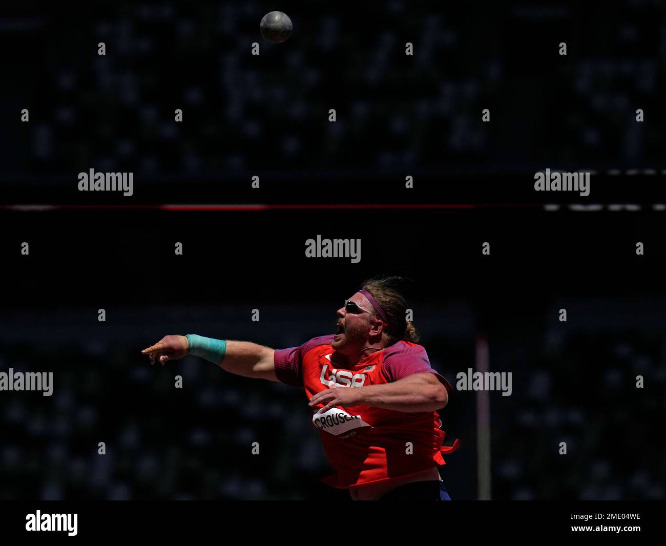 Ryan Crouser, of United States competes on his way to winning the gold ...