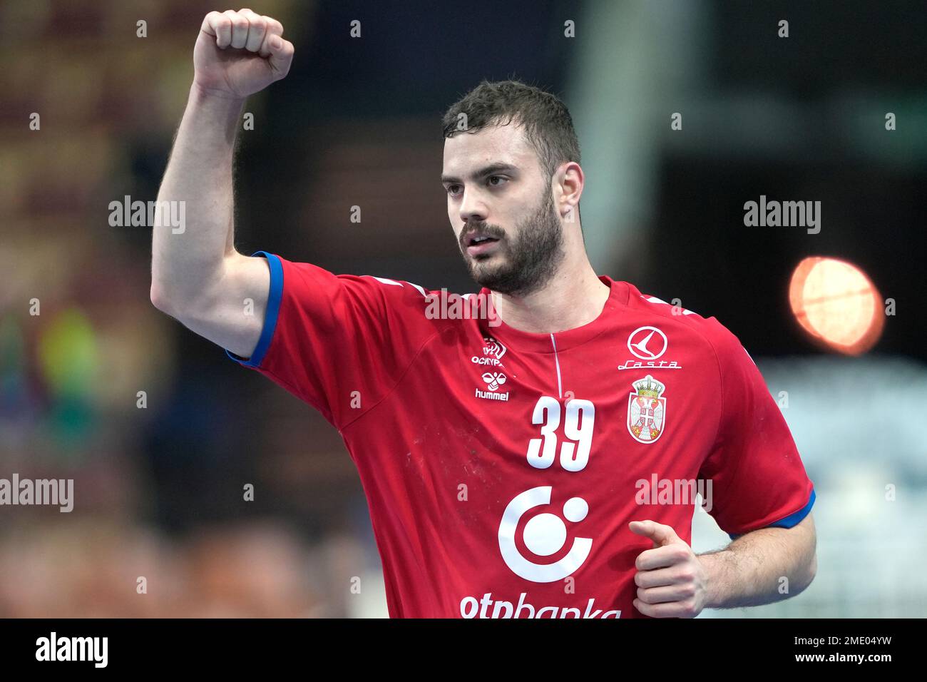 Serbia's Marko Milosavljevic celebrates after scoring during the Main ...