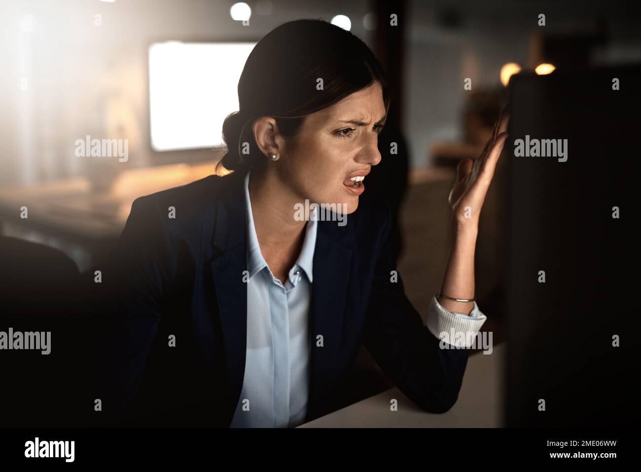 What do you want from me. a young businesswoman experiencing stress ...