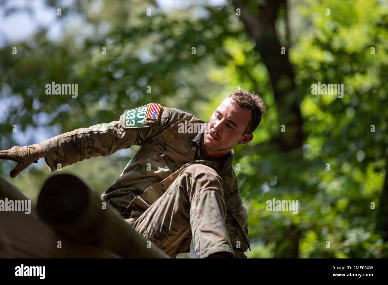 Spc. Wyatt Walls of the 218th Field Artillery Regiment in the Oregon ...