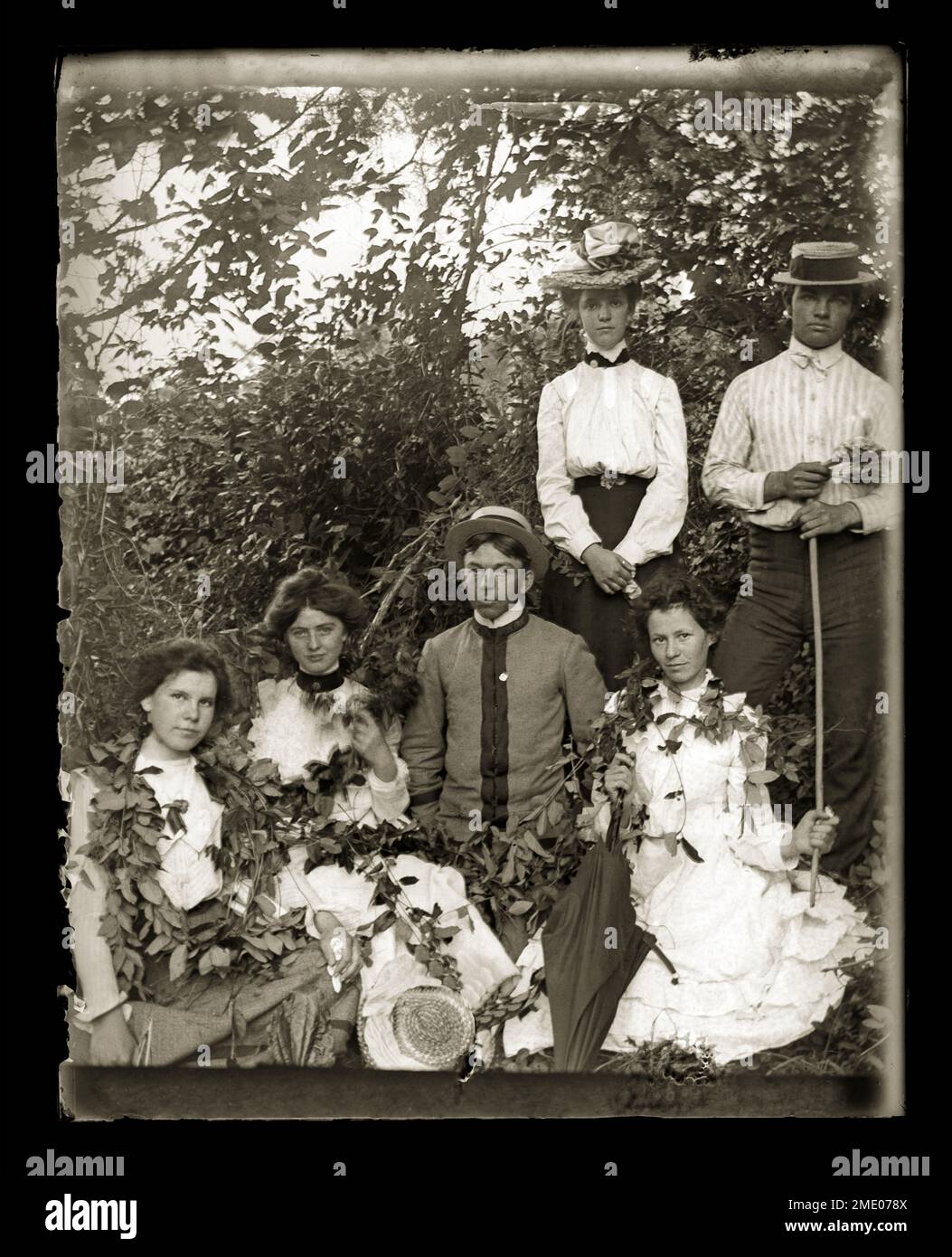 Victorian Portrait of a Group of Young Adults, Circa 1890 Stock Photo ...