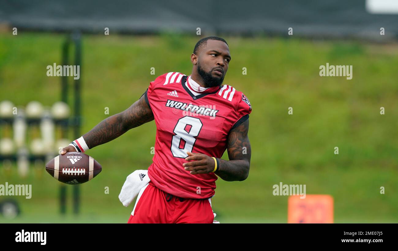 North Carolina State running back Ricky Person Jr. participates in a ...