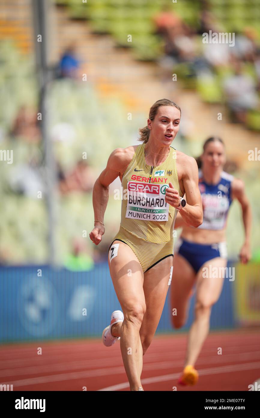 Alexandra Burghardt participating in the 200 meters at the 2022 ...