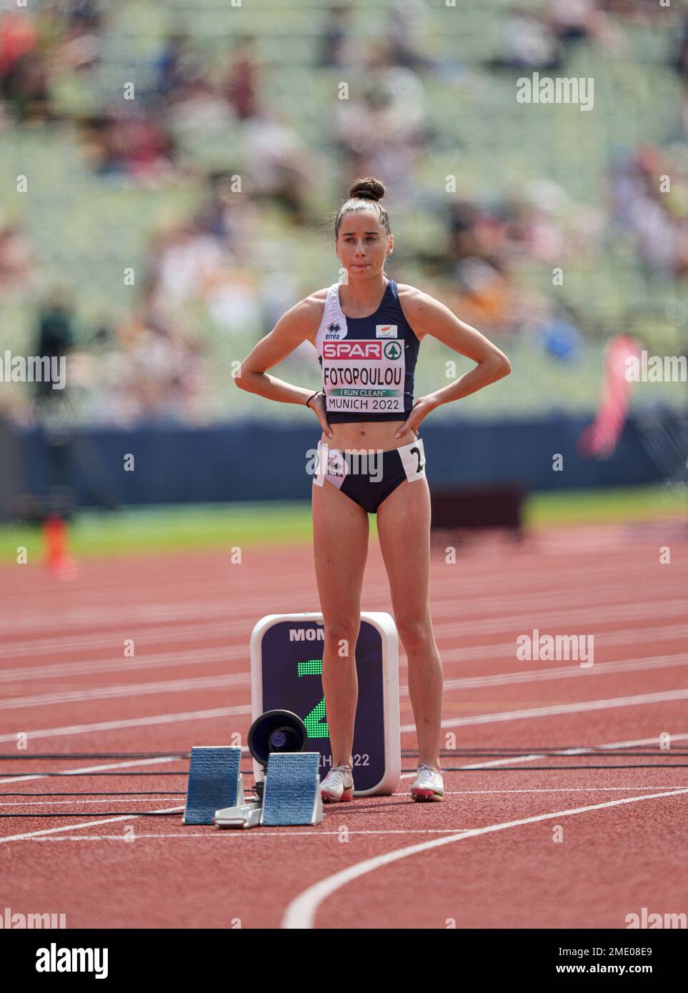 Filippa Fotopoulou participating in the 200 meters at the 2022 European ...