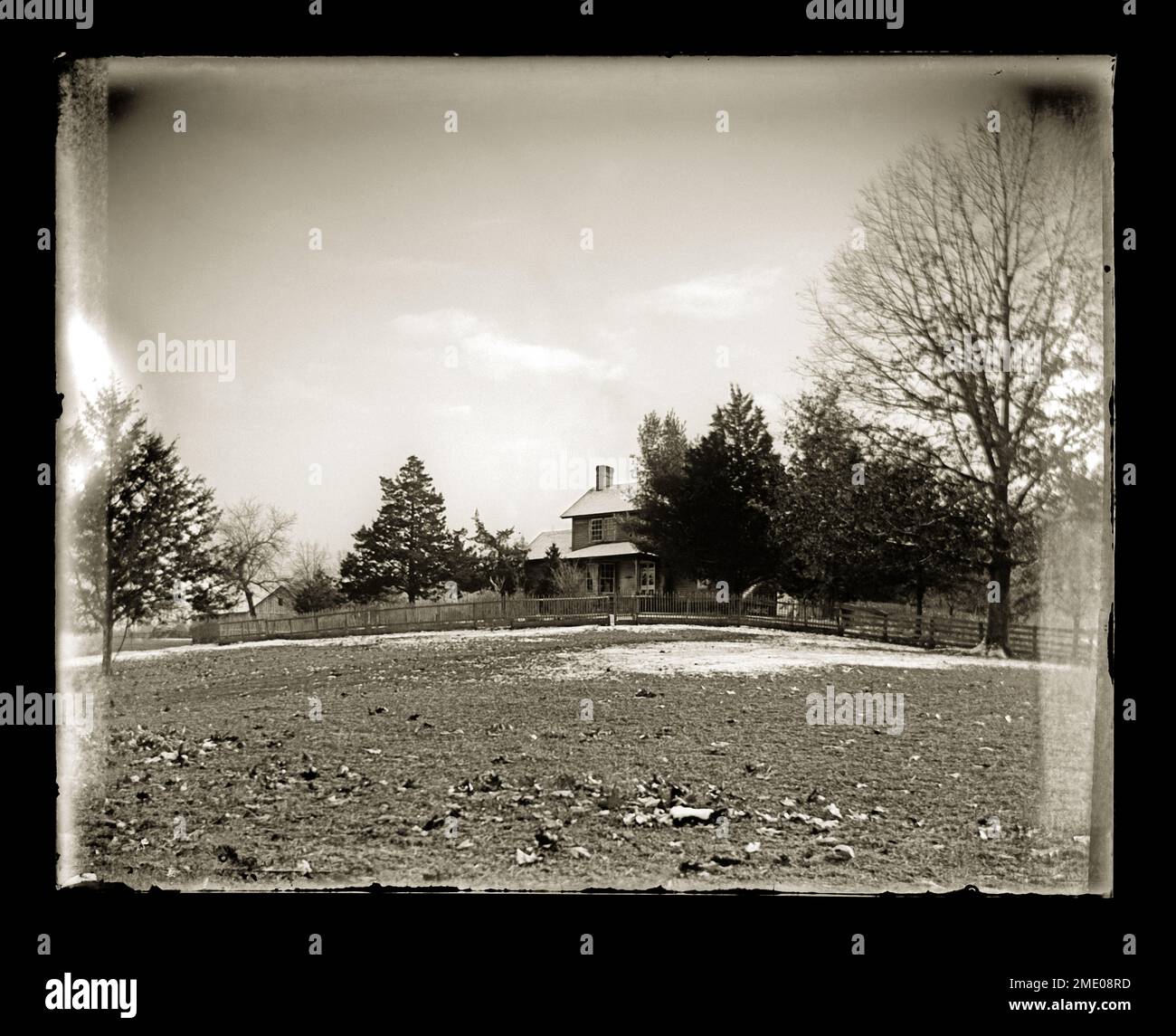 Farm and Farmhouse, Circa 1890 Stock Photo - Alamy