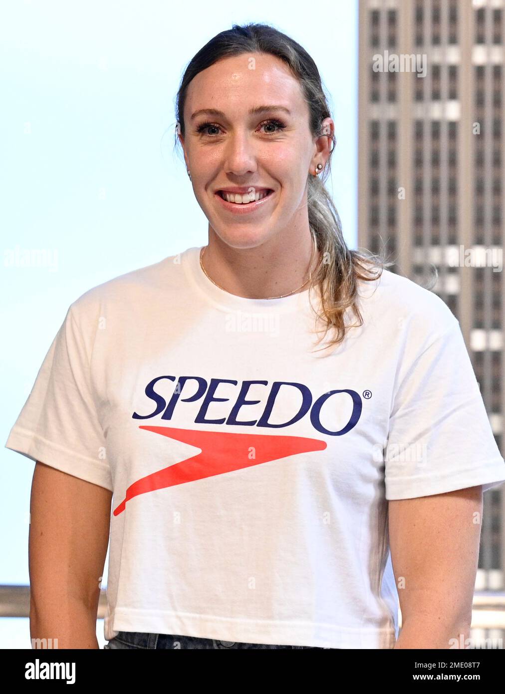 4-time U.S. swim team Olympic medalist Abbey Weitzeil poses for the ...