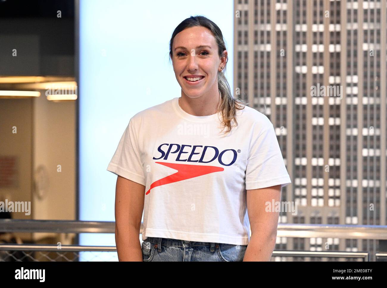 4-time U.S. swim team Olympic medalist Abbey Weitzeil poses for the ...