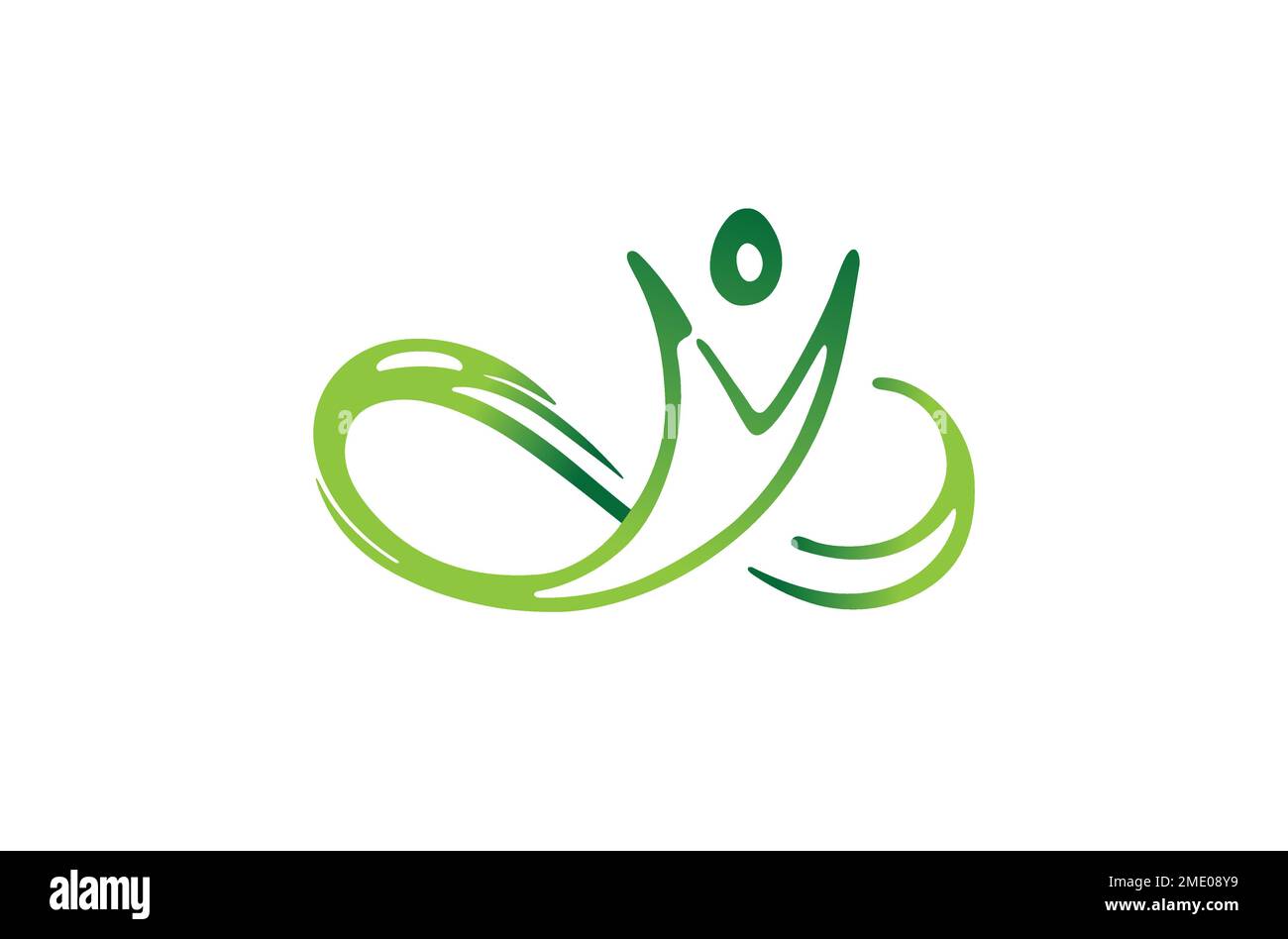 creative infinity green body health logo design symbol vector ...