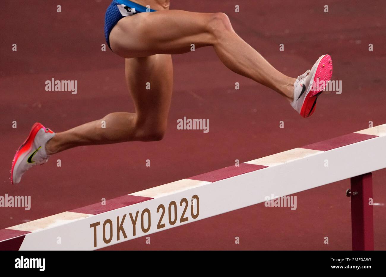 Courtney Frerichs, of United States clears a barrier in the final of ...