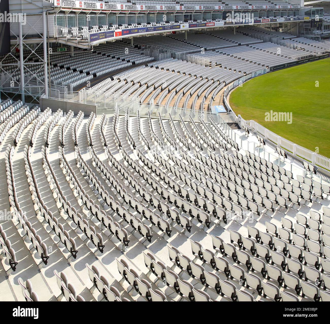 Multi-tiered seating from above. Lord's Cricket Ground, London, United ...