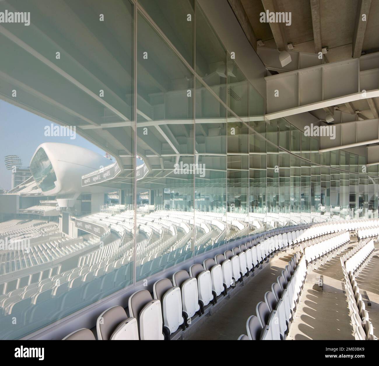 Seating and glazed bands to restaurant. Lord's Cricket Ground, London ...