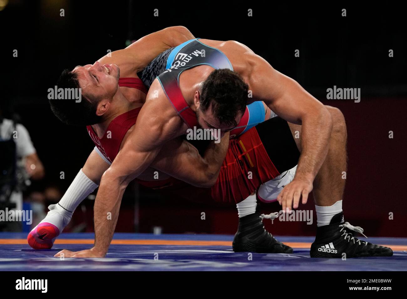 Germany's Denis Maksymilian Kudla, left, and Egypt's Mohamed Metwally ...
