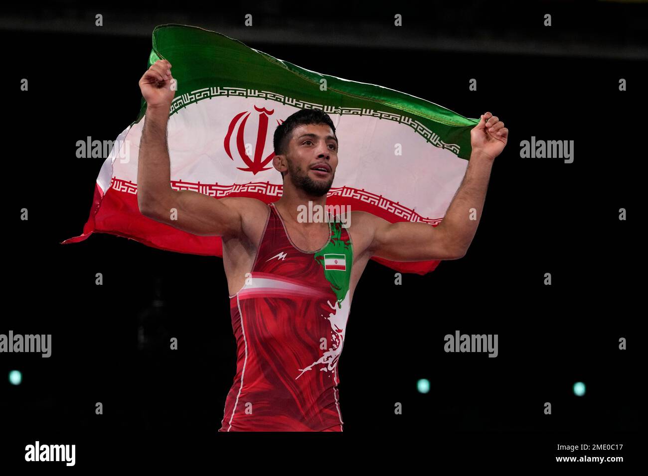 Iran's Mohammedreza Geraei celebrates defeating Ukraine's Parviz ...