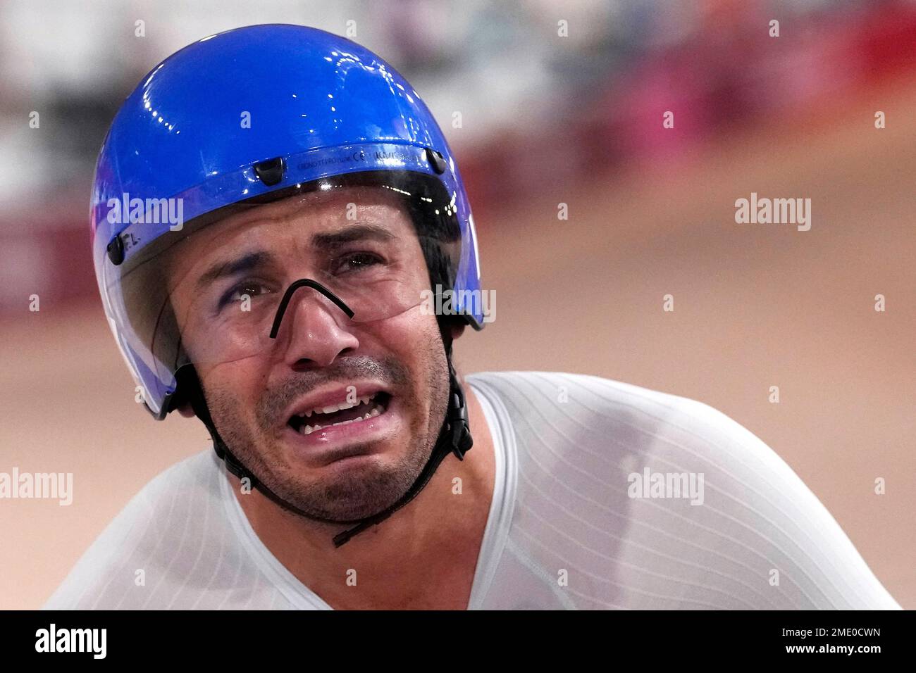 Francesco Lamon of Team Italy reacts after winning the gold medal ...