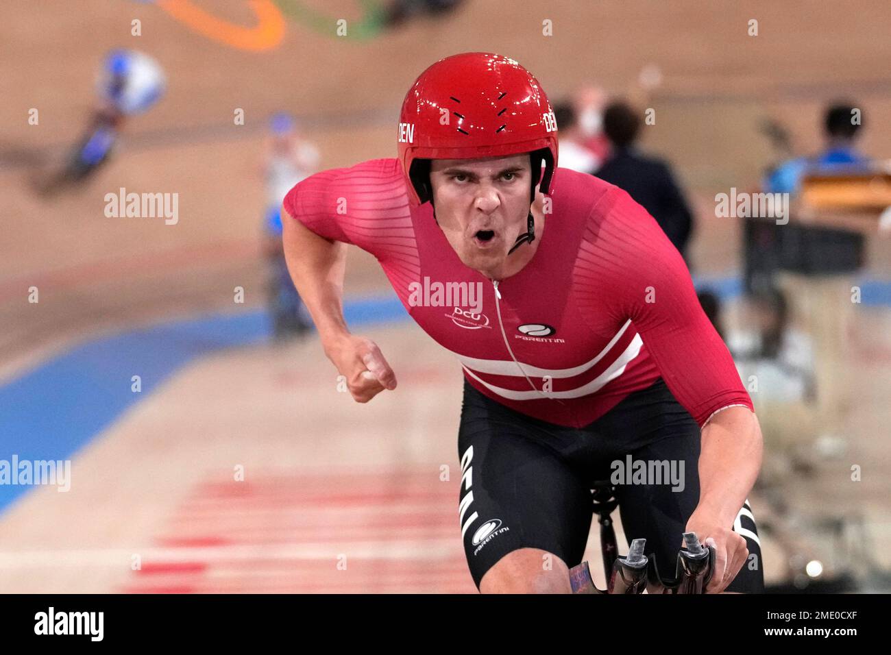 Rasmus Pedersen of Team Denmark celebrates winning the silver medal ...