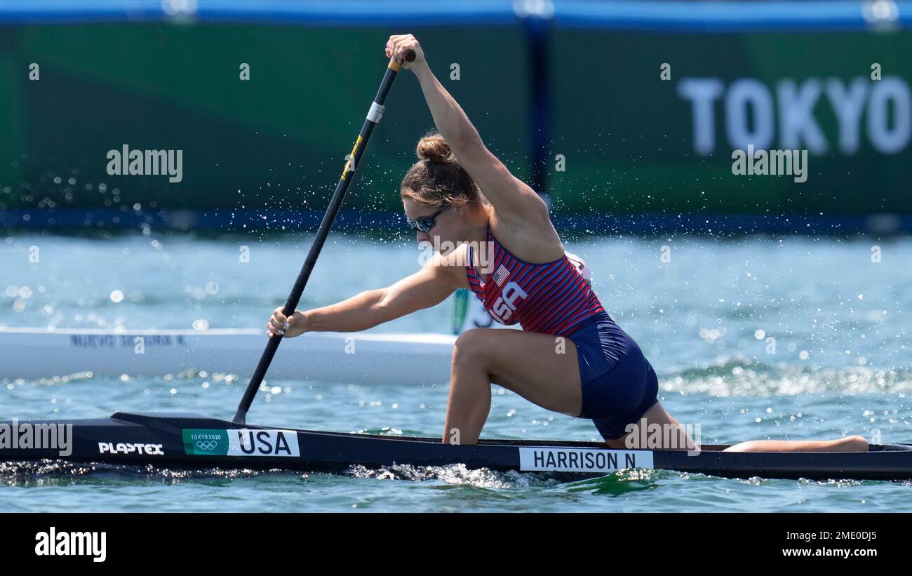 Nevin Harrison of the United States competes in the women's canoe ...