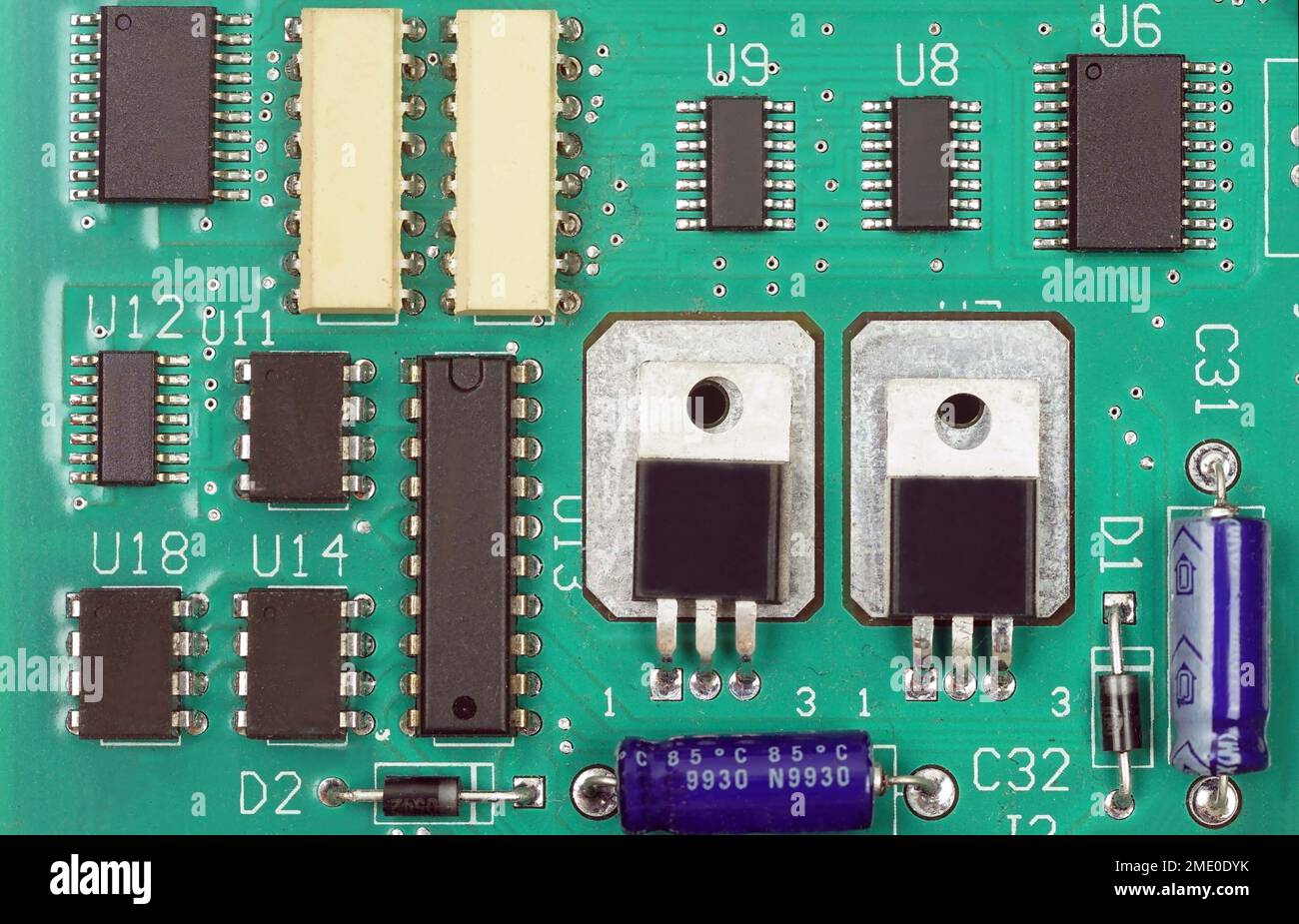 A IC soldered on PCB boards Stock Photo - Alamy