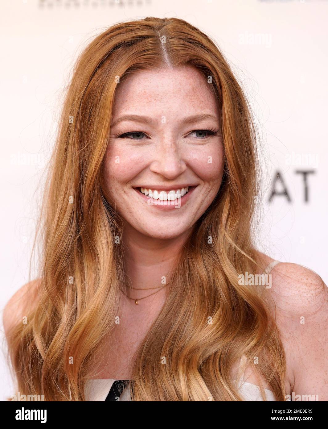 Diana Hopper, a cast member in "Aftermath," poses at the premiere of ...