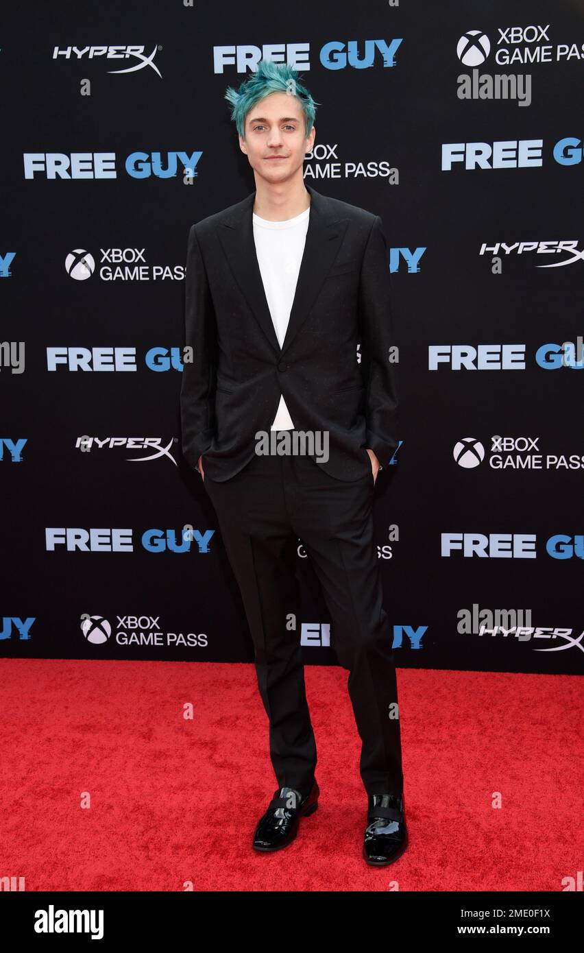 Gamer Tyler "Ninja" Blevins attends the world premiere of "Free Guy" at ...