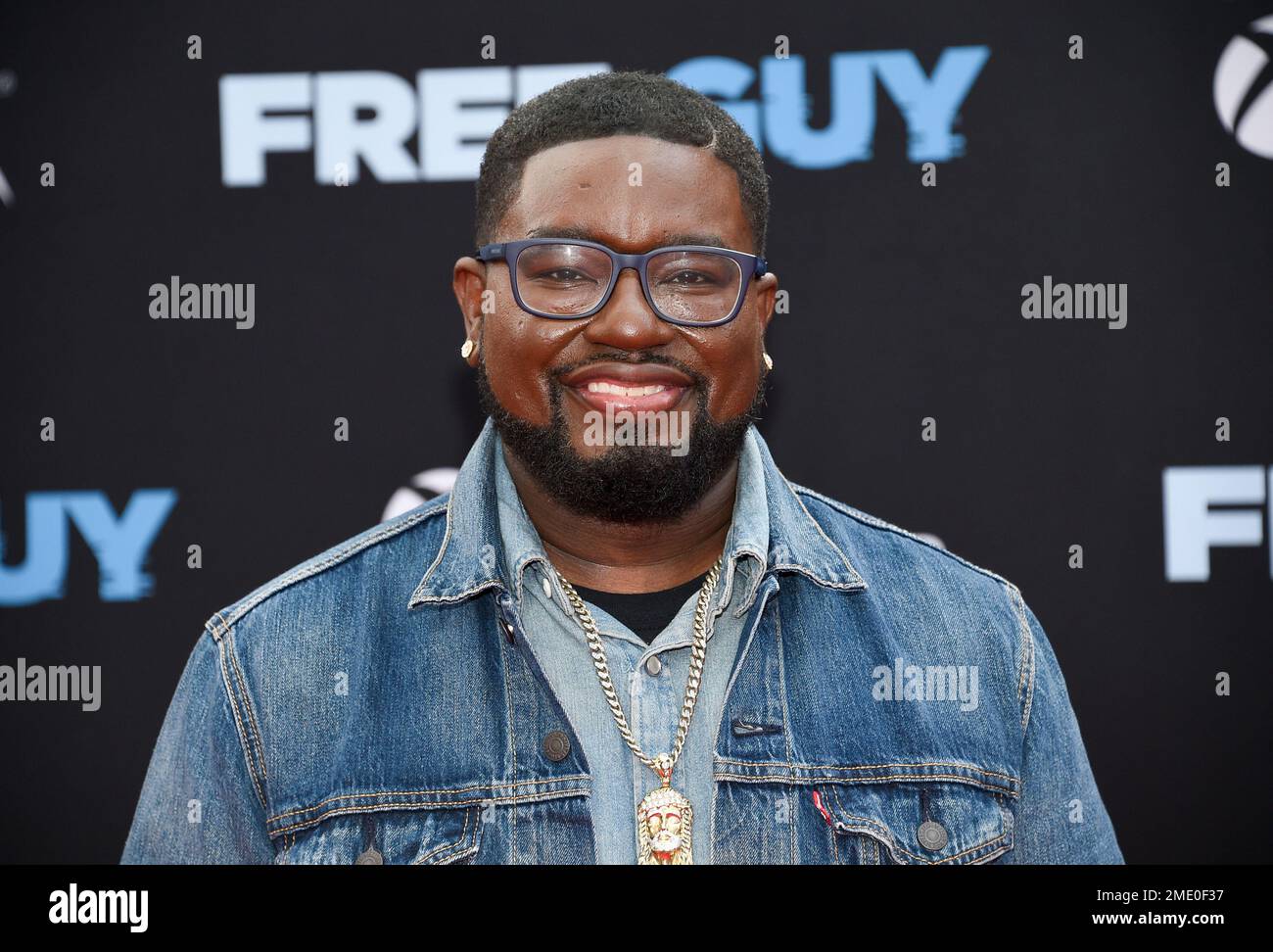 Actor Lil Rel Howery attends the world premiere of "Free Guy" at AMC ...