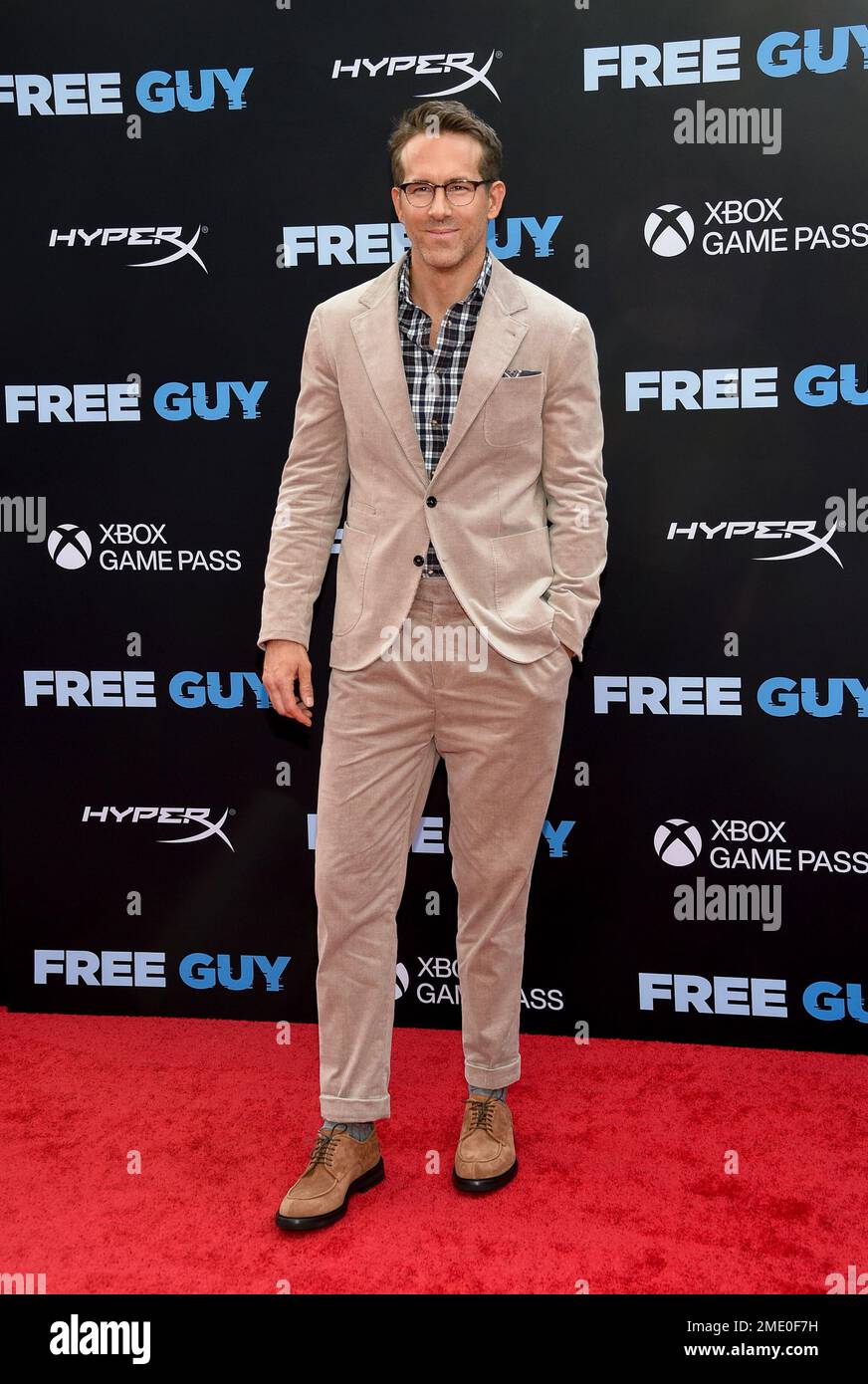 Actor Ryan Reynolds attends the world premiere of "Free Guy" at AMC ...