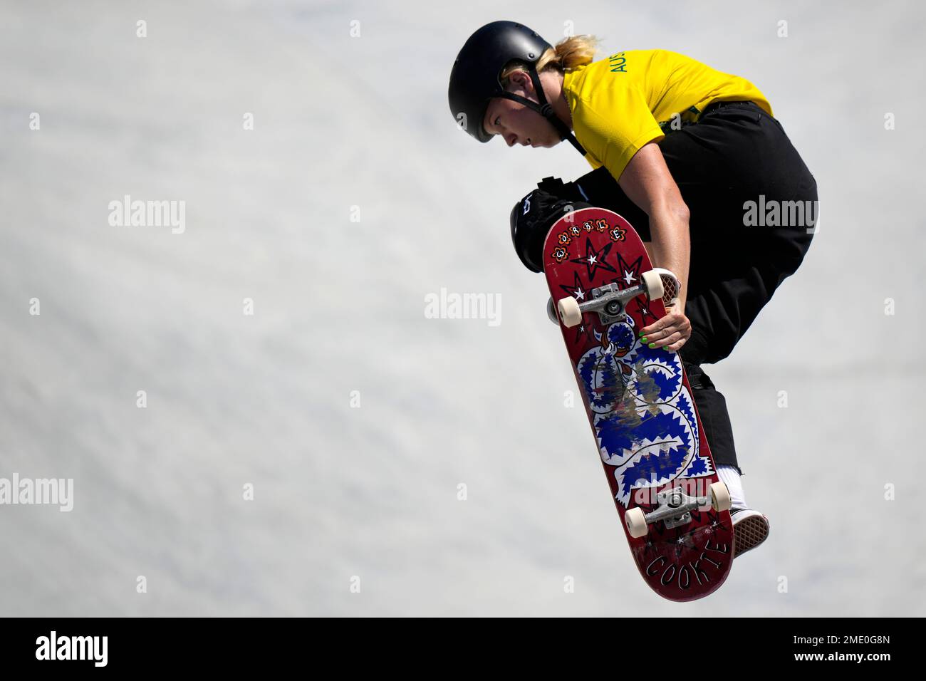Poppy Starr Olsen of Australia competes in the women's park ...