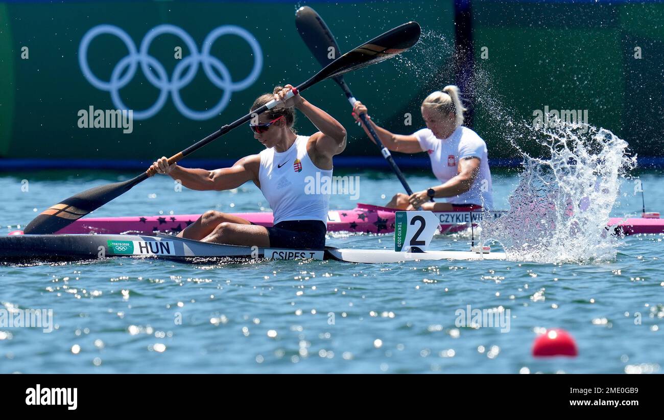 Tamara Csipes of Hungary, left, and Marta Walczykiewicz of Poland ...