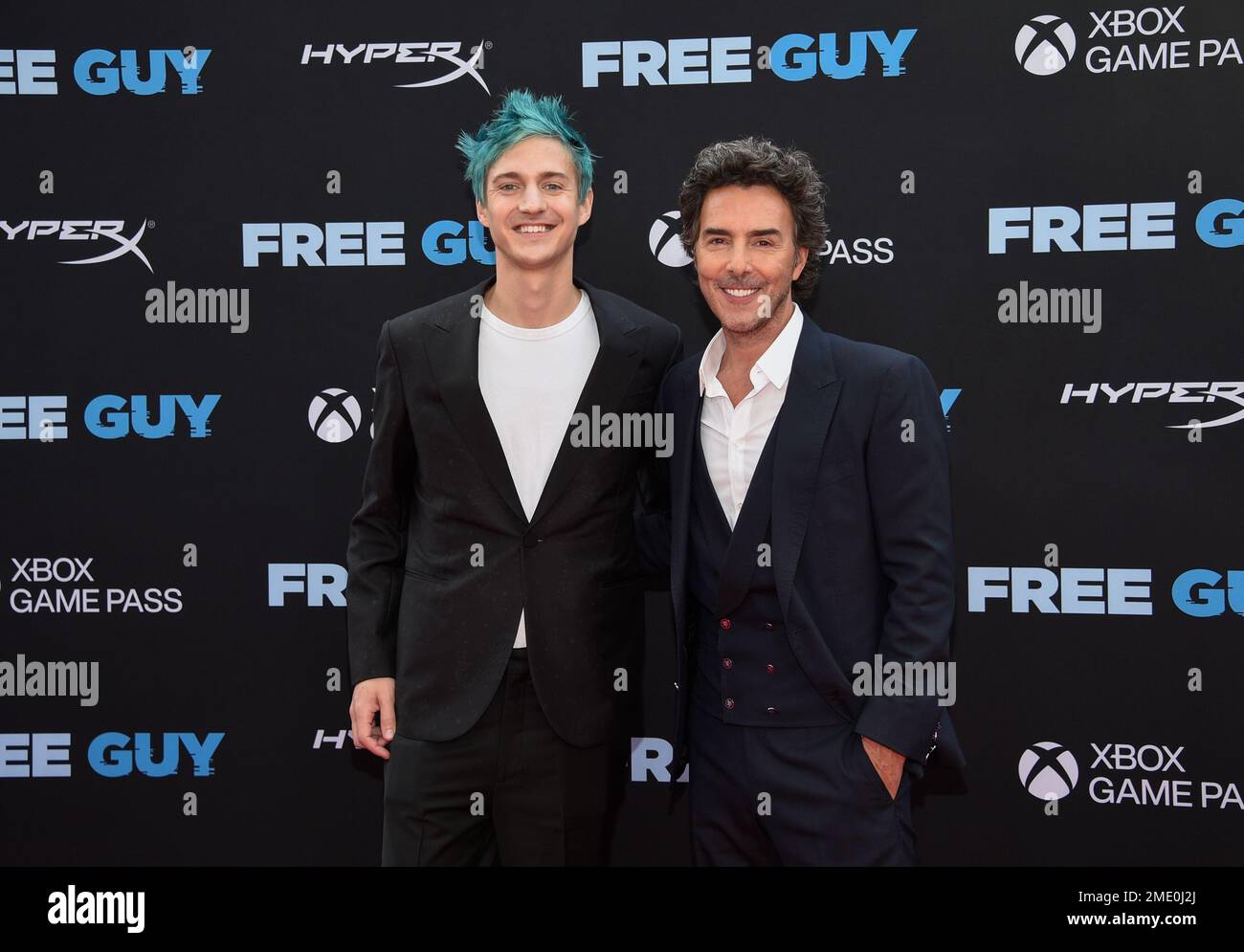 Gamer Tyler "Ninja" Blevins, left, and director Shawn Levy pose ...