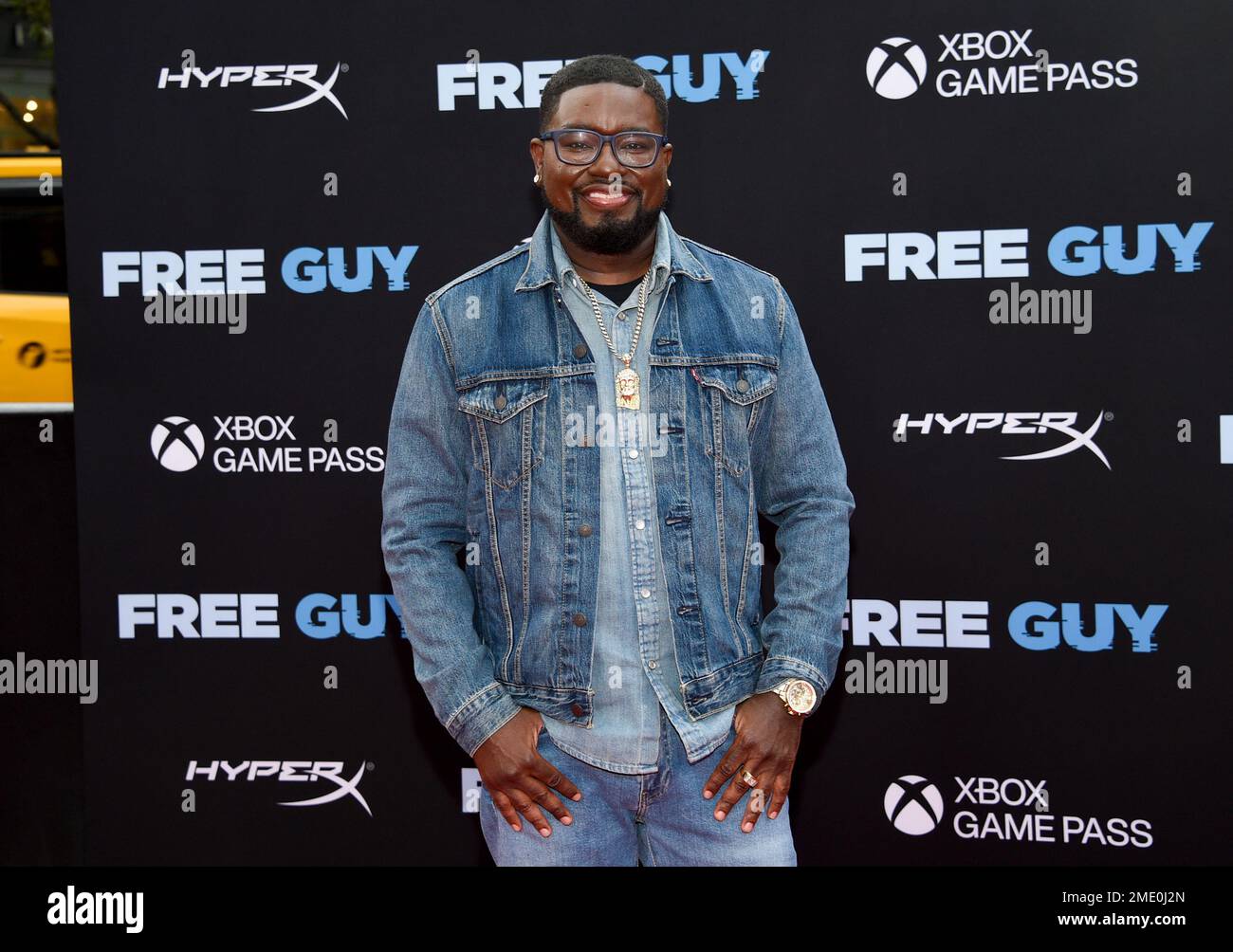 Actor Lil Rel Howery attends the world premiere of "Free Guy" at AMC ...